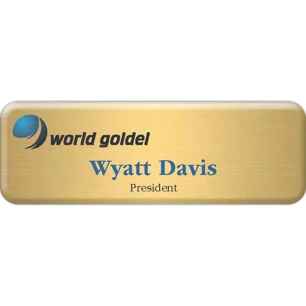 Aspen Metal Name Badge (Custom Sizes) | EverythingSwag USA