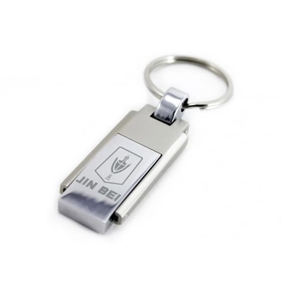 Keyring with Chrome steel Swivel USB drive | EverythingSwag USA