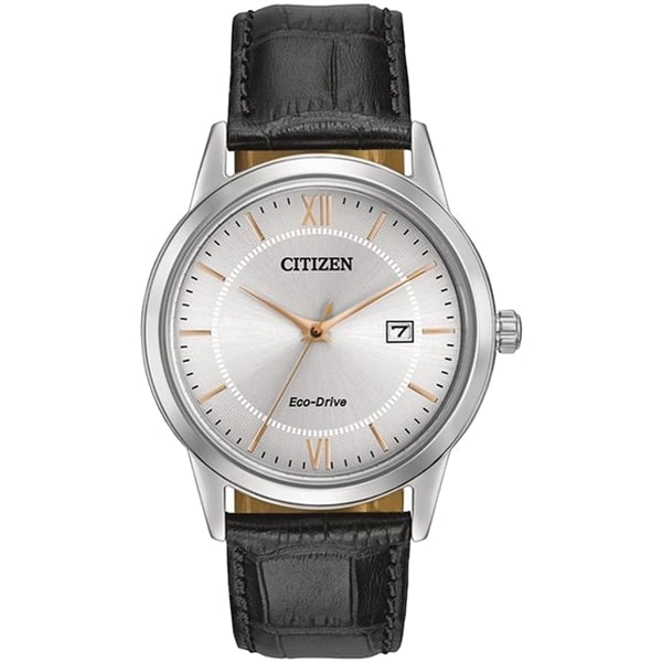 Citizen Men's Eco-Drive With Black Leather Strap | EverythingSwag USA