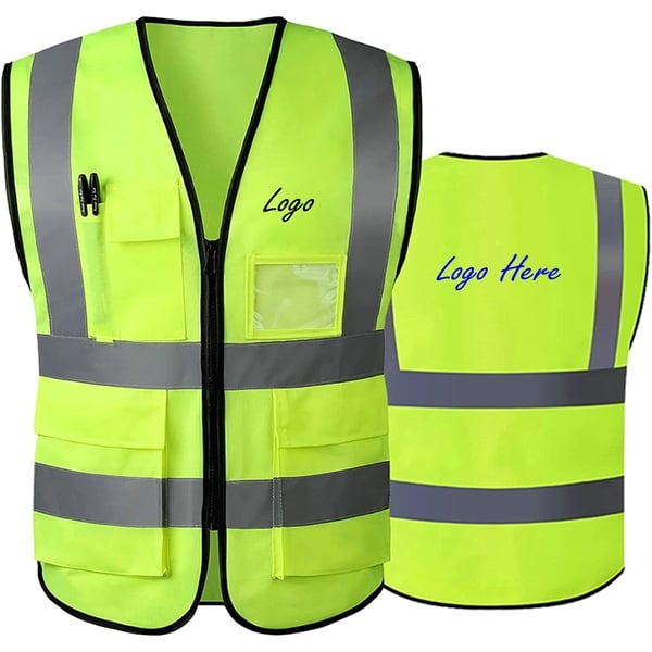 High Visibility Reflective Safety Vest With Multi Pockets ...