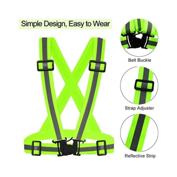 Adjustable Reflective Safety Running Hi Vis Cross Belt | EverythingSwag USA