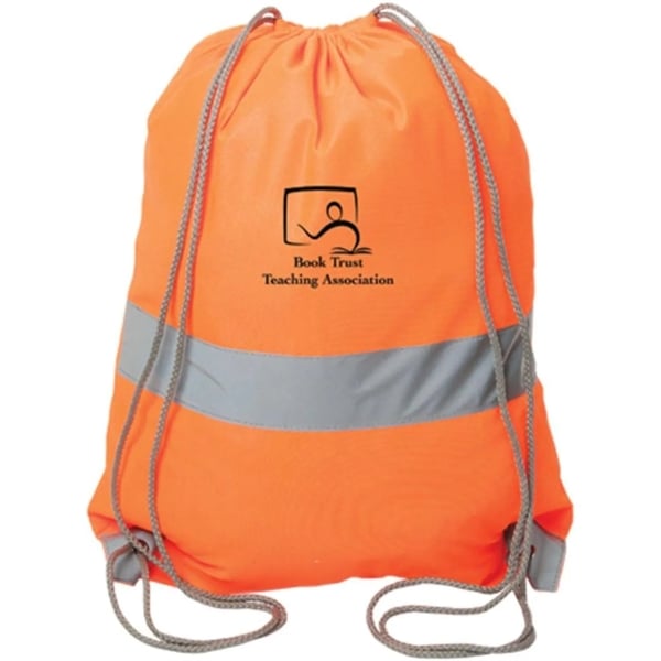 Hi Viz Cinch Bag Reflective Tape Safety Drawstring Backpack ...