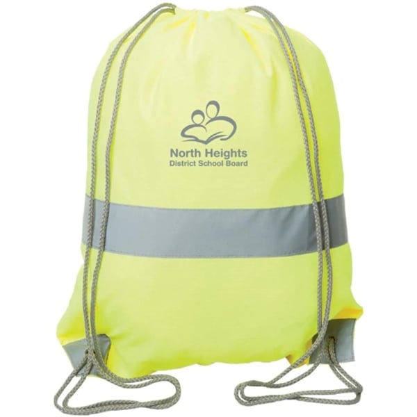 Hi Viz Cinch Bag Reflective Tape Safety Drawstring Backpack ...