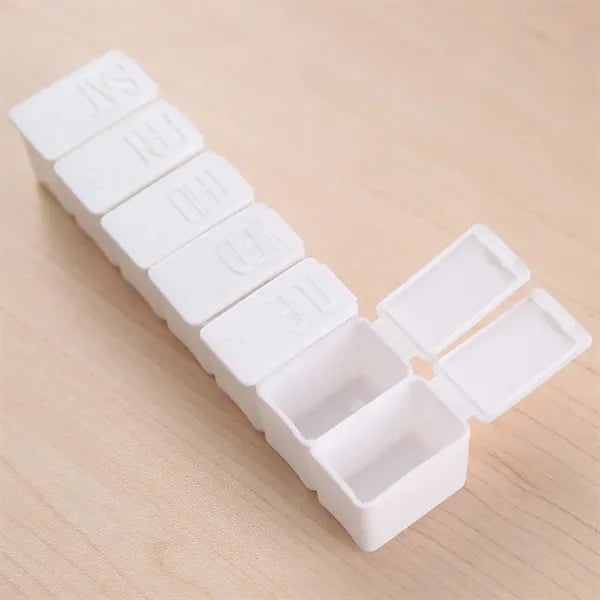 Plastic Braille 7 compartment Pill Box | EverythingSwag USA