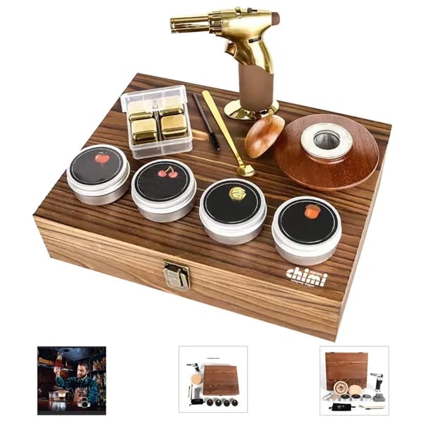 18pcs Whiskey Smoker Kit with Wooden Box Gift Set | EverythingSwag USA