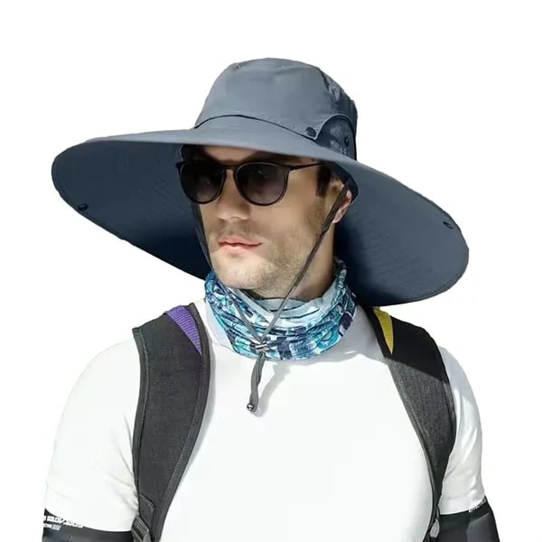 Wide Brim Bucket Hat With Neck Flap | EverythingSwag USA