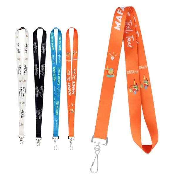 3/4" Polyester Lanyards For ID Badges W/ Metal Swivel Clasp ...