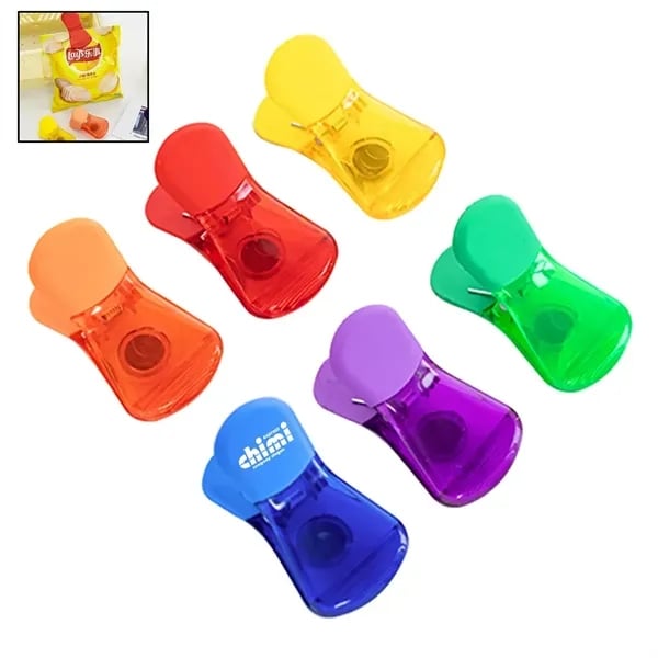 Plastic Magnetic Chip Clip Custom Pad Printing Bag Clips ...