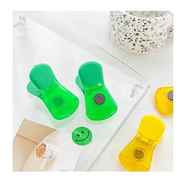 Plastic Magnetic Chip Clip Custom Pad Printing Bag Clips ...