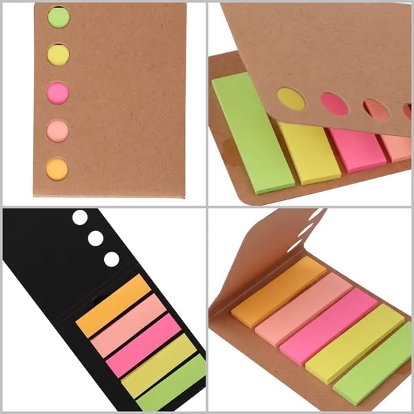 5 Color Pocket Sticky Notes Memo Book and Tape Flags | EverythingSwag USA