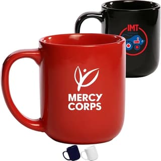 16 oz. Smooth Molded Glossy Coffee Mugs w/ High-curved Grip ...