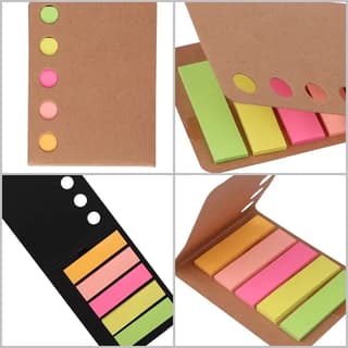 5 Color Pocket Sticky Notes Memo Book and Tape Flags | EverythingSwag USA