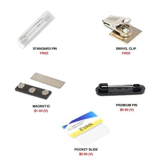 3"W x 1.25"H Executive metallic personalized Name Badge ...