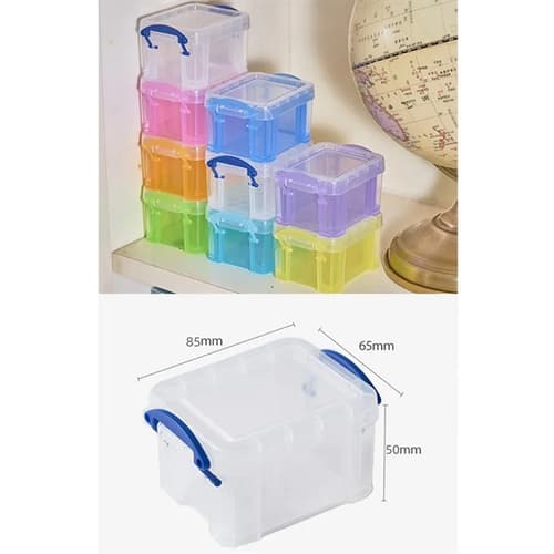 Mini Plastic Storage Box Stackable Organizer Container | EverythingSwag USA