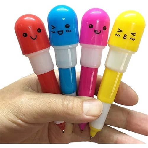 Mini Retractable Telescopic Pill Ball Capsule Point Pen ...