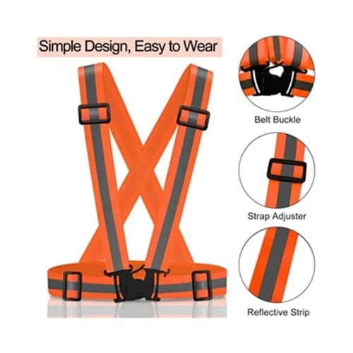 Adjustable Reflective Safety Running Hi Vis Cross Belt | EverythingSwag USA