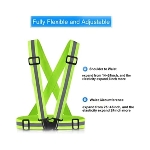 Adjustable Reflective Safety Running Hi Vis Cross Belt | EverythingSwag USA