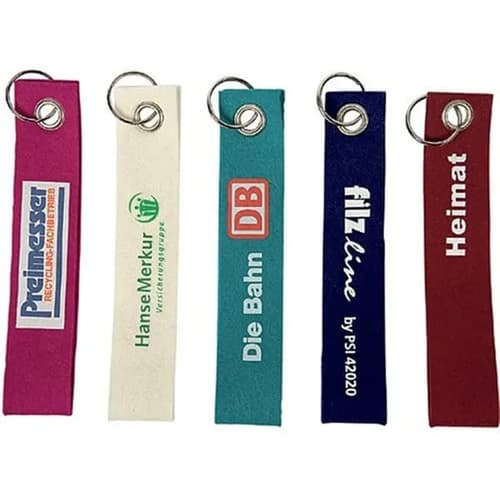 Felt Wrist Keychain With Metal Split Ring | EverythingSwag USA