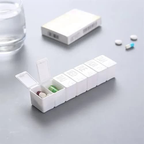 Plastic Braille 7 compartment Pill Box | EverythingSwag USA