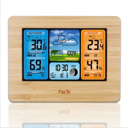 Wireless Weather Station Clock With Outdoor Sensor | EverythingSwag USA