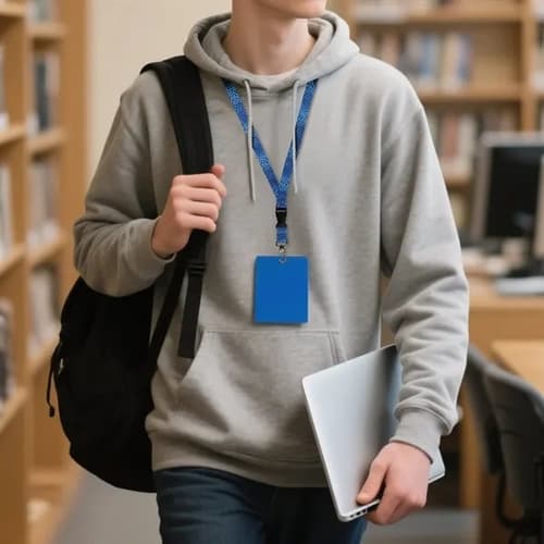 3/4" Polyester Detachable Lanyard W/ Breakaway & Oval Clasp ...